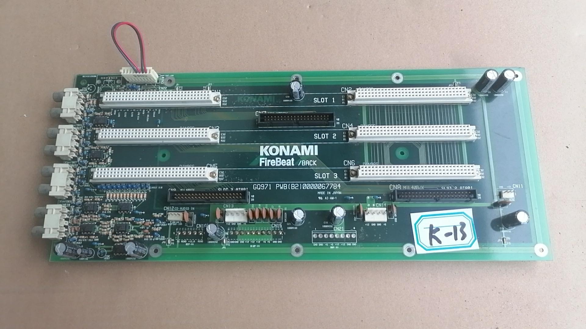 KONAMI FireBeat GQ971 PWB(B2) BACK BD. WORKING #K-13