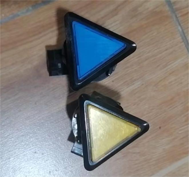 Lot 2 Triangle KONAMI Arcade used buttons .Sanwa make. working